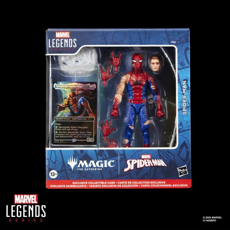 Marvel Legends - Battle-Damaged Spider-Man with Magic: The Gathering C ...